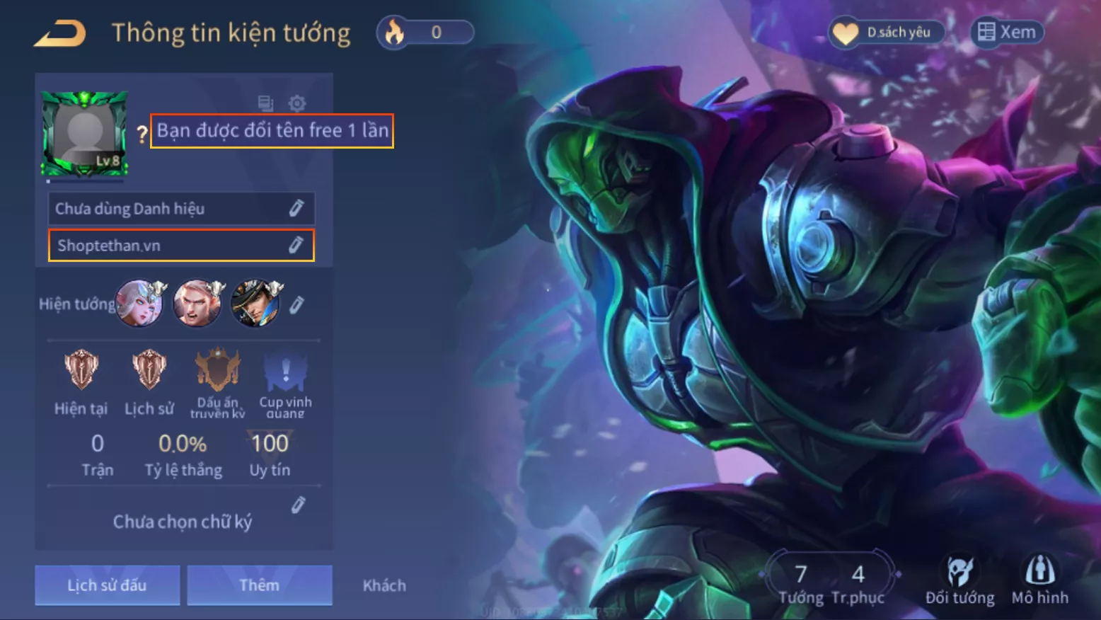 Acc #64354: ACC REG: Raz siêu việt, sẵn tướng, trắng thông tin, free ...